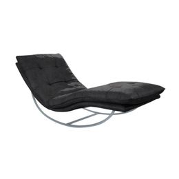 W.Schillig Relaxliege &raquo;daily dreams&laquo; in Waffelkissen-Optik, Schaukelgestell silber matt, in 2 Breiten grau Stoff S37 (100% Polyester) B/H/T: 75cm x 