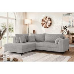 OTTO home Ecksofa &raquo;LEEVKE Design-Sofa mit Ottomane rechts/links bestellbar, Breite 232 cm&laquo; in vielen modernen Farben erh&auml;ltlich, belastbar bis 480 kg 