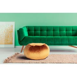 Kayoom Sitzhocker &raquo;Pouf Taj Mahal 325, trendige samtige Oberfl&auml;che&laquo; 1 Stk. tlg. samtweich, farbig, modern, orientalisches Design braun Bezug: 100% Polyester 