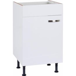 KOCHSTATION Sp&uuml;lenschrank &raquo;KS-Cara&laquo; Breite 50 cm wei&szlig; wei&szlig;, B/H/T: 50cm x 87cm x 58,4cm, T&uuml;ren: 1 Stk.