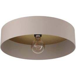 Eglo Deckenleuchte &raquo;Duaia Deckenlampe, Wohnzimmerlampe, Metall, Flurlampe Decke, E27&laquo; E27 1 Stk. b&uuml;ndige Textil Wohnzimmerlampe, Lampe Decke 