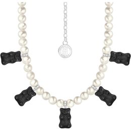 Thomas Sabo Damen Thomas Sabo Kette mit Anh&auml;nger &raquo;Thomas Sabo x HARIBO Schmuck: Perlenkette mit Goldb&auml;ren&laquo; mit Kristallglas, Zirkonia (synth.) - mit 
