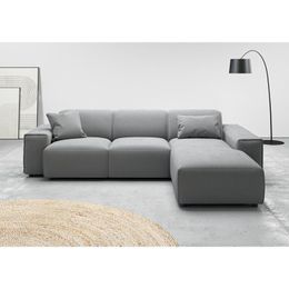 Home Affaire Ecksofa &raquo;Glimminge L-Form auch in Breitcord, Feincord + Easy care-Bezug,&laquo; Breite 264, Zierkissen grau 100% Polyester B/H/T: 264cm x 71cm 
