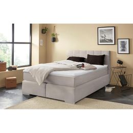 COTTA Boxspringbett &raquo;Simba erh&auml;ltlich in verschiedenen Breiten, Farben und H&auml;rtegraden&laquo; Bezugsstoff: Struktur fein beige Polyester Struktur fein 
