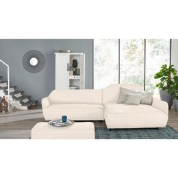 Creation BY ROLF BENZ Ecksofa &raquo;CR.480, Designecksofa, L-Form&laquo; Wahlweise aus Leder oder Chenille wei&szlig; Luxus-Microfaser (100% Polyester) B/H/T: 298cm x 
