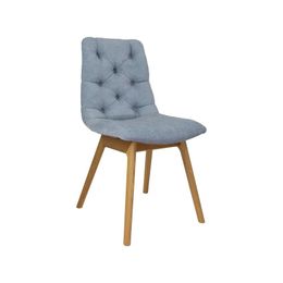 OTTO home 4-Fu&szlig;stuhl &raquo;Ramon&laquo; (Set) 2 Stk.mit Massivholzbeinen, verschiedene Stoffe und Farben blau Holzwerkstoff, Massivholz, Polyester B/H/T: 46cm x 