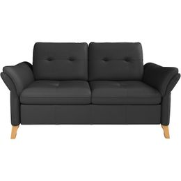 Sit & More sit&more 2-Sitzer &raquo;G&ouml;teborg&laquo; inklusive Sitztiefenverstellung und Federkern schwarz B/H/T: 171cm x 90cm x 102cm, NaturLEDER , Inklusive 