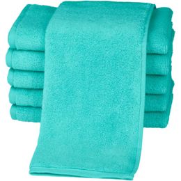 Ross Gaestehandtuecher &raquo;Sensual 9000&laquo; mit Aloe-Vera-&Ouml;l veredelt blau Frottier, Obermaterial: 100% Baumwolle B/L: 30cmx50cm, 6 Stk., Frottier