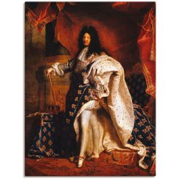 Artland Leinwandbild &raquo;Ludwig XIV. von Frankreich, 1701&laquo; Menschen 1 Stk. tlg. auf Holzrahmen gespannt rot B/H/T: 45cm x 60cm, Leinwandbild Menschen Hochformat,
