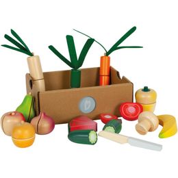 Small Foot Spiellebensmittel &raquo;Schneide-Set Obst u. Gem&uuml;se fresh&laquo; aus Holz bunt Einheitsgr&ouml;&szlig;e