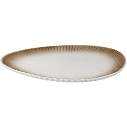 Goebel Dekoschale &raquo;Schale Raindrop&laquo; beige Porzellan B/H/T: 29cm x 3,5cm x 33,5cm