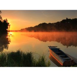 papermoon Fototapete &raquo;Misty Lake&laquo; glatt bunt Vlies B/L: 4m x 2,6m, Bahnen: 8 Stk.