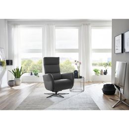 Die PlanBar Relaxsessel &raquo;PN-RS20038 mit Metallsternfu&szlig; inkl. Relaxfunktion und Kopfverstellung&laquo; 1 Stk. tlg. 360&deg; drehbar, mit Gasdruckverstellung grau