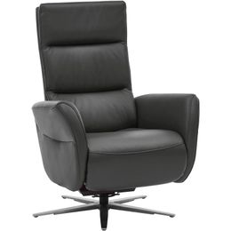 Die PlanBar Relaxsessel &raquo;PN-RS20038 mit Metallsternfu&szlig; inkl. Relaxfunktion und Kopfverstellung&laquo; 1 Stk. tlg. 360&deg; drehbar, mit Gasdruckverstellung grau