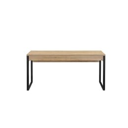 OTTO home Schreibtisch &raquo;Moid, Computertisch im modernen Design,&laquo; Breite 120/140/160 cm, mit Metallbeinen & Schublade schwarz B/H/T: 160cm x 77cm x 