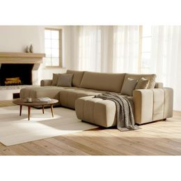 OTTO home Wohnlandschaft &raquo;YLVAA U-Form, 311 cm - OTTO. Verl&auml;ssliche Qualit&auml;t.&laquo; Schlaffunktion (132/269), Bettkasten, Feinstruktur-Bezug B/H/T: 311cm x