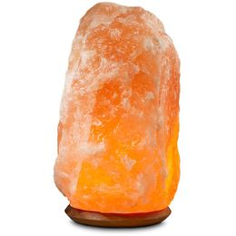 Salzkristall-Tischlampe &raquo;Rock&laquo; E14 1 Stk. Warmwei&szlig; Handgefertigt aus Salzkristall - jeder Stein ein Unikat, ca.25-30 kg orange &Oslash; 25cm H: 40cm, 1 Stk.