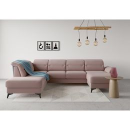 Sit & More sit&more Wohnlandschaft &raquo;Sinatra U-Form&laquo; optional mit Kopfteilverstellung und Armteilfunktion, Metallf&uuml;&szlig;e lila 90% Polyester, 10% Polyamid B/H/T: 