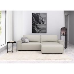 Home Affaire Ecksofa &raquo;Chance, Recamiere beidseitig montierbar, Schlaffunktion, Breite 265 cm&laquo; in Struktur LUMOS, mit Schlaffunktion und Bettkasten 