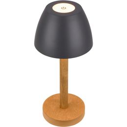 Briloner Leuchten LED Au&szlig;en-Tischleuchte &raquo;SERINA WOOD 7661015&laquo; schwarz Einheitsgr&ouml;&szlig;e