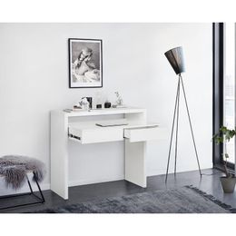 WOODMAN Schreibtisch &raquo;Console10&laquo; puristisches Design, Breite 36 - 56 cm, FSC -zertifiziert wei&szlig; B/H/T: 100cm x 88cm x 36cm