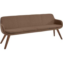 Musterring Essbank &raquo;Tavia&laquo; Stativgestell Wildnussbaum massiv ge&ouml;lt, Breite 180, 200 oder 220 cm braun 100% PES B/H/T: 200cm x 87cm x 66cm, Flachgewebe