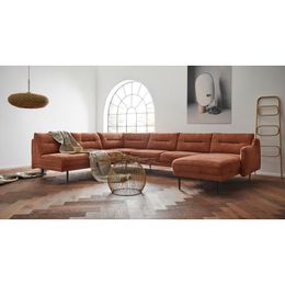 OTTO home Wohnlandschaft &raquo;Nordfyn U-Form&laquo; edles Design in 3 Bezugsqualit&auml;ten braun Luxus-Microfaser Lederoptik (100% Polyester);Struktur weich (100% 