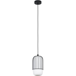 Eglo H&auml;ngeleuchte &raquo;MULEGES&laquo; E27 1 Stk. H&auml;ngeleuchte in schwarz aus Stahl - exkl. E27 - 40W schwarz &Oslash; 16cm H: 110cm, 1 Stk.