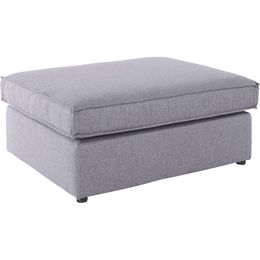 OTTO home Polsterhocker &raquo;Florid&laquo; einzeln stellbar oder als Teil eines Modulsofas, auch in Cord grau Baumwollmix (60% Baumwolle/40% Leinen);Struktur 