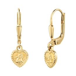 Firetti Damen Paar Ohrh&auml;nger &raquo;Schmuck Geschenk Gold 333 Ohrschmuck Ohrringe Herz Schutzengel&laquo; gold Gelbgold 333