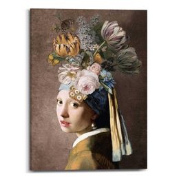 Reinders Leinwandbild &raquo;Vermeer Blumenm&auml;dchen mit dem Perlenorhrring&laquo; bunt Leinwand B/H/T: 50cm x 70cm x 2,5cm