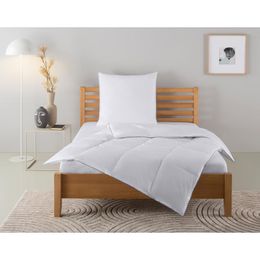 OTTO home Daunenbettdecke + Kopfkissen &raquo;Moulle, Bettdecke in 135x200 cm, 155x220 cm, 2-tlg.&laquo; Set mit Kissen 40x80 cm, 80x80 cm, Sommer, Winter, Made 