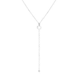 Liebeskind Berlin Damen Y-Kette &raquo;Schmuck Geschenk Gold 375 Halskette Gold Collection&laquo; wei&szlig; Gelbgold 375, L: 68 B: 2mm