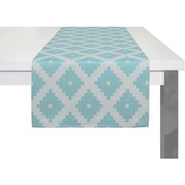 Adam Tischl&auml;ufer &raquo;Maroccan Shiraz&laquo; blau Bio-Baumwolle B/L: 50cm x 150cm, eckig