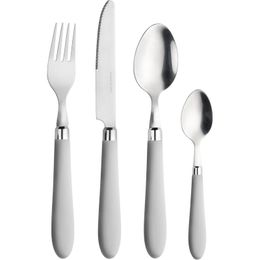 Pinti Inox PINTINOX Besteck-Set &raquo;Daisy 0&laquo; mit farbigem Kunststoffgriff wei&szlig; Edelstahl 18/0, Kunststoff 24 Stk.