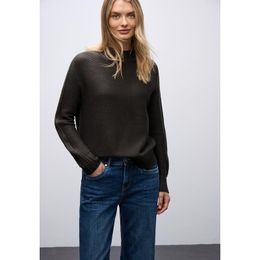 Street One Damen Street One Strickpullover mit Struktur und Stehkragen/Turtleneck 40