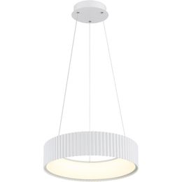 Globo LIGHTING H&auml;ngeleuchte &raquo;KEMP&laquo; LED-Modul 1 Stk. Wei&szlig; matte H&auml;ngeleuchte mit Acryl opal und Memoryfunktion 1, &Oslash; 46cm H: 120cm, 1 Stk.