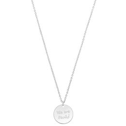 s.Oliver Damen s.Oliver Kette mit Anh&auml;nger &raquo;We are family&laquo; silber Silber 925 (Sterlingsilber), L: 50 B: 1,3mm