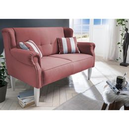 Home Affaire K&uuml;chensofa &raquo;Moro Couch mit Federkern, bequem&laquo; inkl. 2 Stk. Zierkissen gestreift, verschiedenen Stoffe und Farben rot 60% Polyester, 40% 
