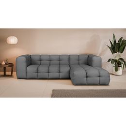 LeGer Home by Lena Gercke Ecksofa &raquo;TALISHA L-Form Designersofa, moderne Steppung, B/T/H: 276/178/75 cm&laquo; aufwendig gepolstert, hoher Sitzkomfort grau 