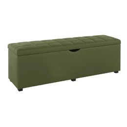 Home Affaire Hockerbank &raquo;Checked&laquo; mit Stauraum, Breite 120 cm und 160 cm, als Bettbank geeignet gr&uuml;n Struktur fein (100% Polyester) f&uuml;r Bett Classico,