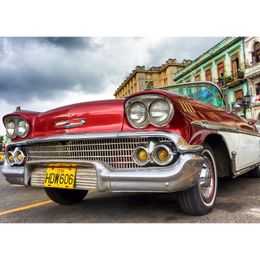 papermoon Fototapete &raquo;Havana Oldtimer&laquo; glatt bunt Vlies B/L: 3,5m x 2,6m, Bahnen: 7 Stk.
