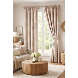 Weckbrodt-Gardinen Vorhang &raquo;Ornella&laquo; Kr&auml;uselband 2 Stk. tlg. Dekoschal, blickdicht, marmoriert, Universalschienenband, Gardine Polyester 175cm, Kr&auml;uselband, 145cm