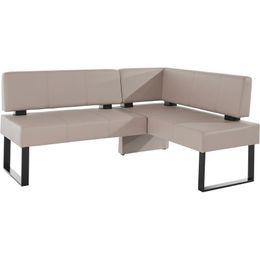 OTTO home Eckbank &raquo;Oliver mit Metallgestell, K&uuml;chenbank&laquo; verschiedene Bez&uuml;ge Cord Esszimmerbank OTTOs Choice beige Holzwerkstoff, Massivholz, 