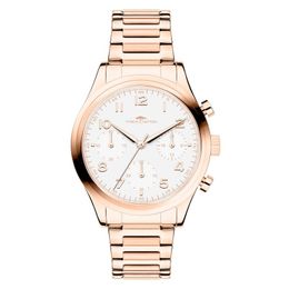 Fynch-Hatton Damen Fynch-Hatton Chronograph Quarzuhr, Armbanduhr, Damenuhr, Edelstahlarmband, analog rosa Einheitsgr&ouml;&szlig;e