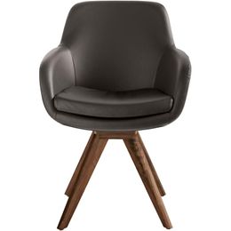 Musterring Esszimmerstuhl &raquo;Tavia&laquo; (Set) 2 Stk.Stativgestell Wildnussbaum, Drehfunktion optional, diverse Farben braun B/H/T: 62cm x 86cm x 66cm, 2 Stk., 