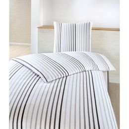 Dyckhoff Bettw&auml;sche &raquo;Stefanie&laquo; 2 Stk. aus Weichfrottier grau Frottee, Obermaterial: 75% Baumwolle, 25% Polyester B/L: 135cm x 200cm, 1 Stk., 1 Stk., Frottee, B