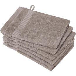 Dyckhoff Waschhandschuh &raquo;Planet&laquo; 450 g/m&sup2;, aus reiner Baumwolle, trocknergeeignet grau Walkfrottier B/L: 16cm x 21cm