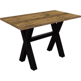 M&auml;usbacher Bartisch Gestell in X-Form (Breite 120, 140 oder 160 cm) schwarz B/H/T: 120cm x 105cm x 70cm, 120cm