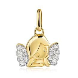 Firetti Damen Kettenanh&auml;nger &raquo;Schmuck Geschenk Gold 333 Halsschmuck Anh&auml;nger Engel&laquo; mit Zirkonia (synth.) gold Gelbgold 333, 1,43 g